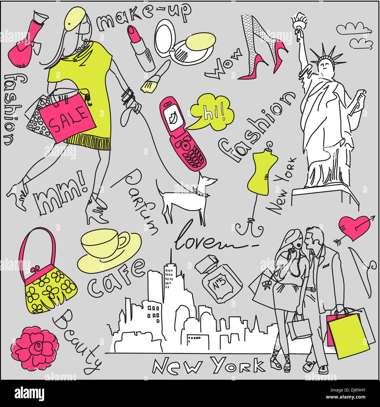 City life new york Stock Vector Images - Alamy