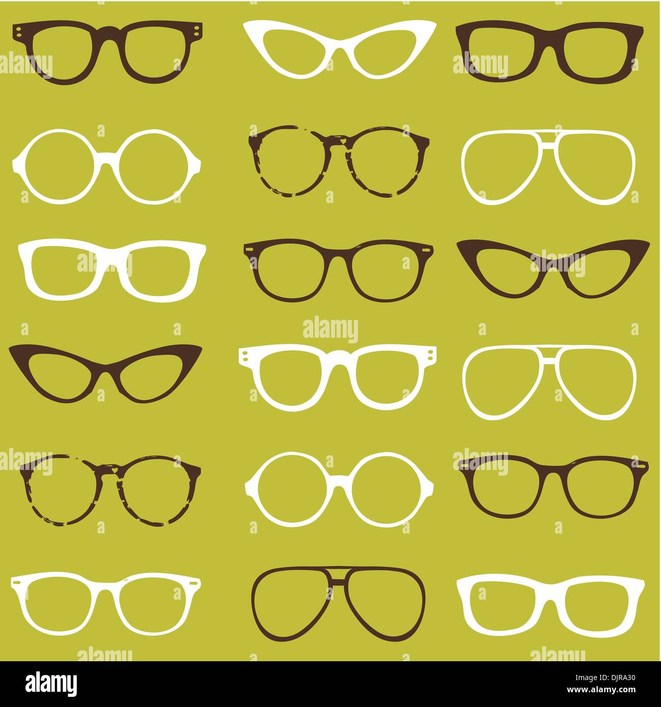 Trendy seamless pattern - different frames of spectacles Stock Vector ...