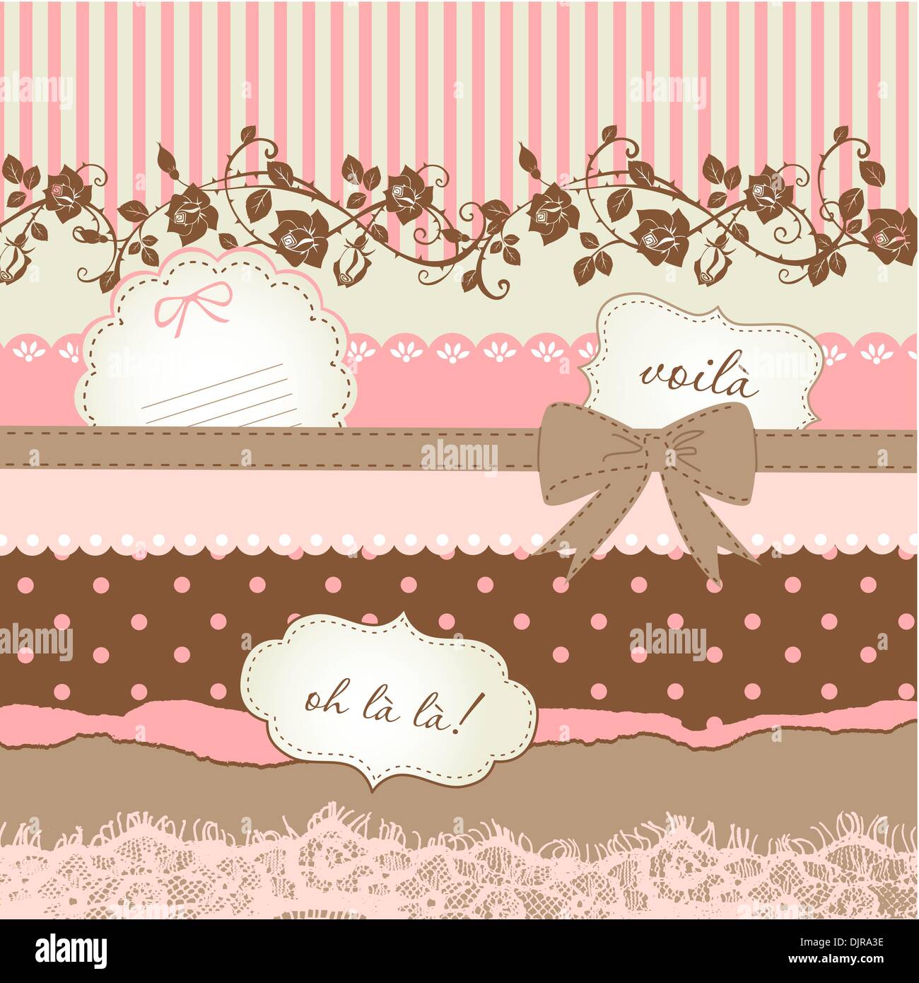 Cute pink note book Stock Vector Images - Alamy
