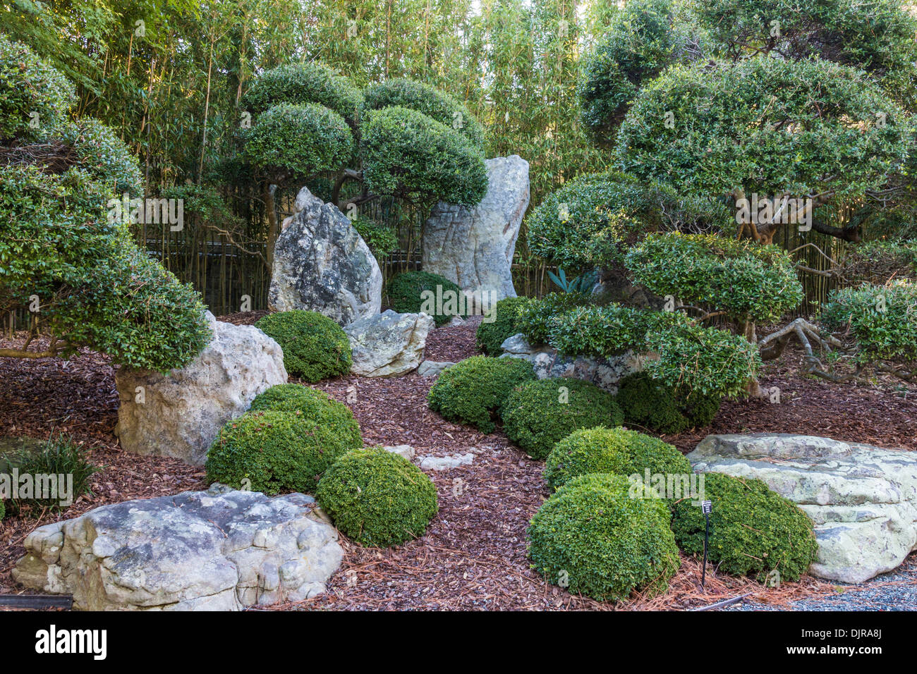 Japanese garden at Norfolk Botanical Gardens in Norfolk, Virginia Stock ...