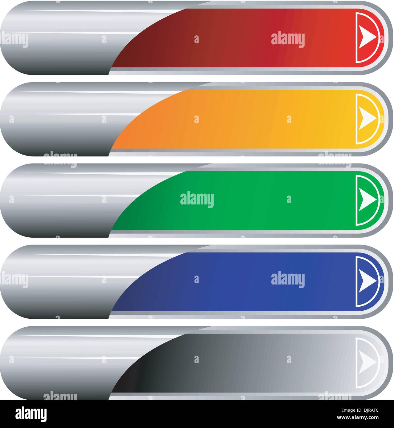 Set of color long buttons 6 Stock Vector Image & Art - Alamy
