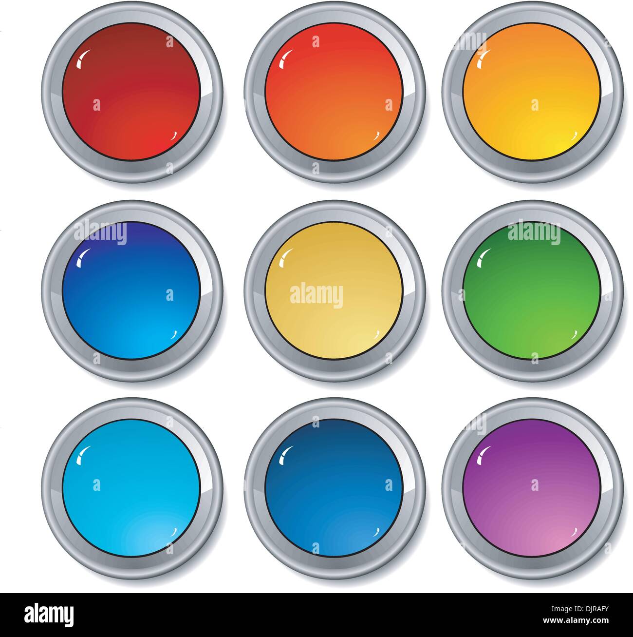 Set of vector colored buttons Stock Vector Image & Art - Alamy