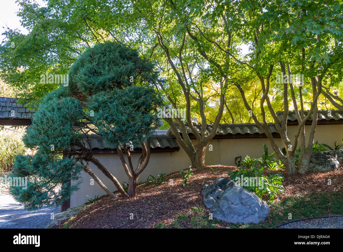 Japanese garden at Norfolk Botanical Gardens in Norfolk, Virginia Stock ...