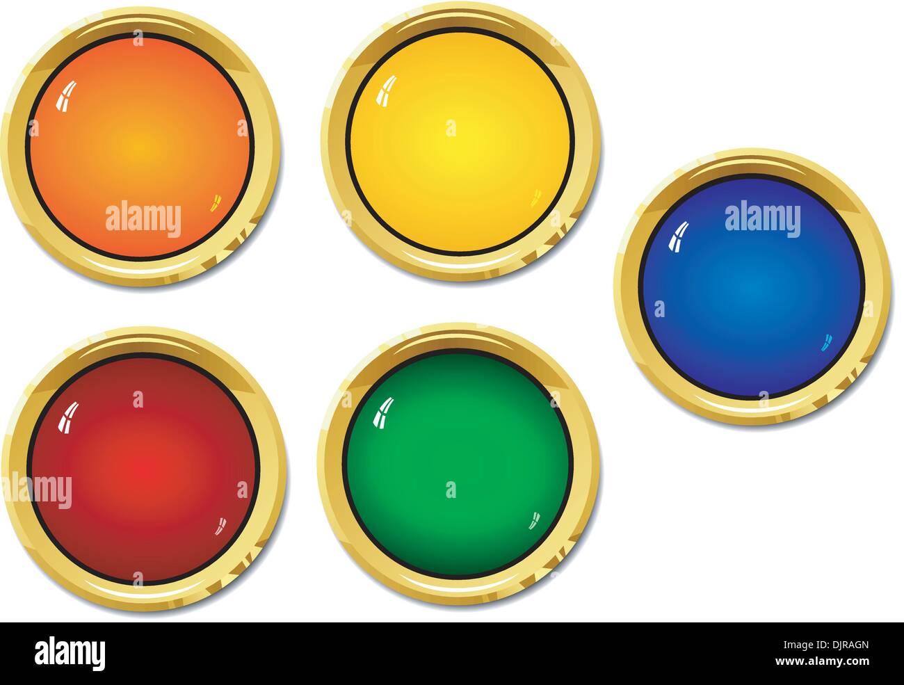Set of color buttons 5 Stock Vector Image & Art - Alamy