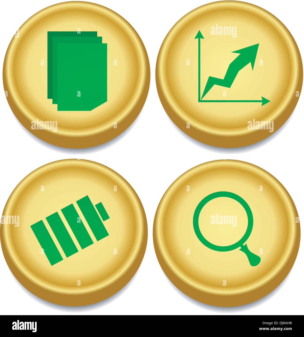 Vector illustration of golden buttons Stock Vector Image & Art - Alamy