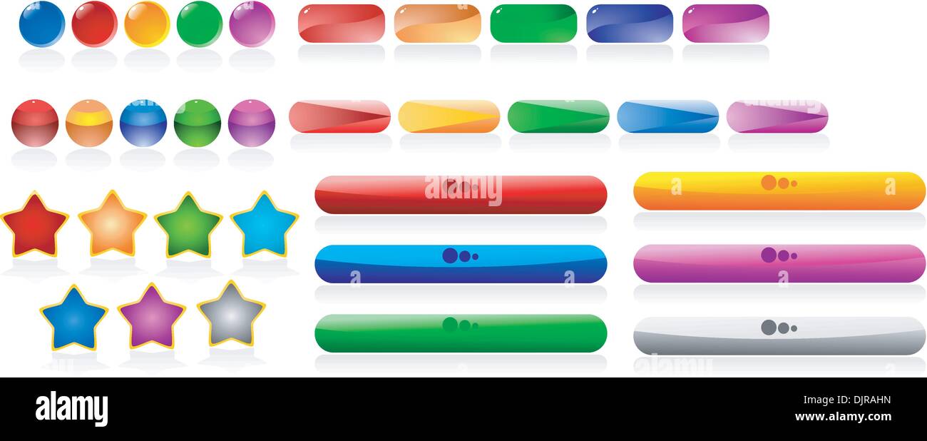 Collection of color buttons Stock Vector Image & Art - Alamy