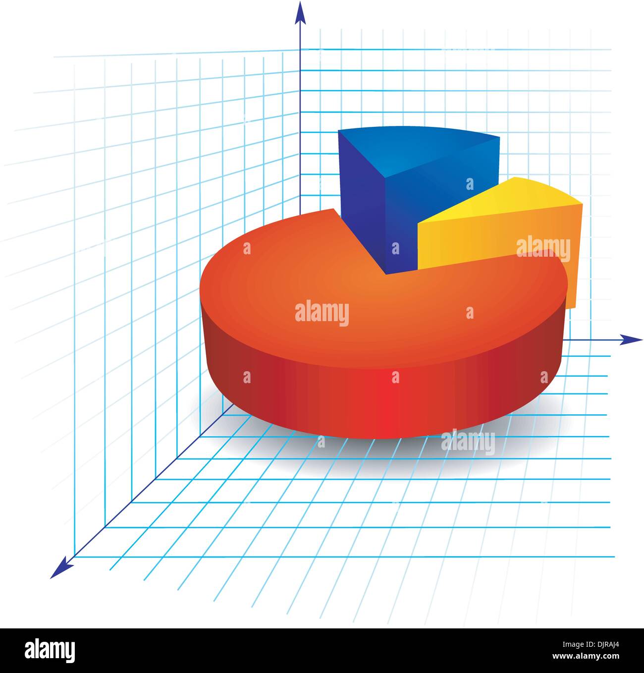 Colorful 3d pie graph isolated on white Stock Vector Image & Art - Alamy