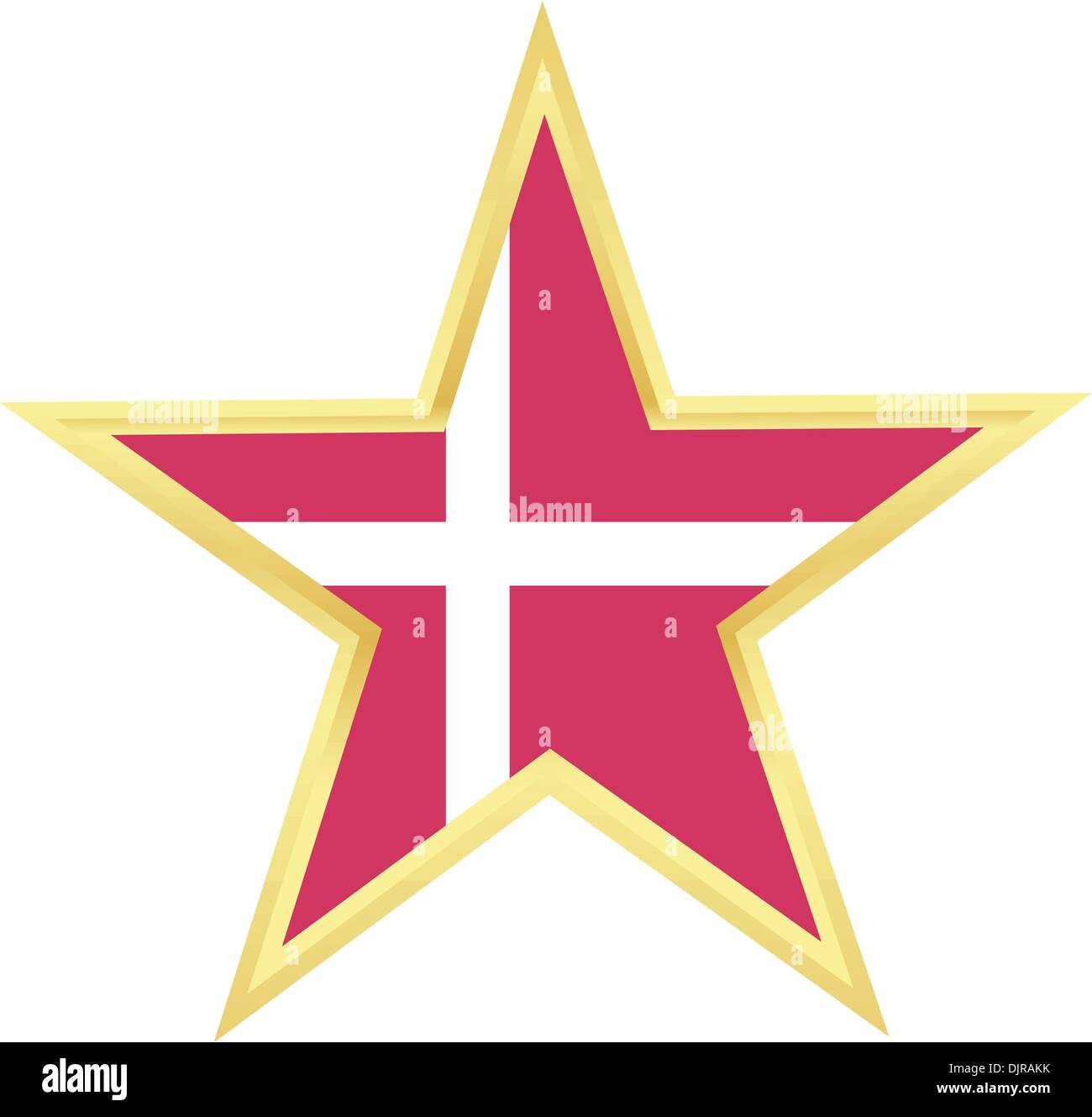 Gold star with a flag of Denmark Stock Vector Image & Art - Alamy