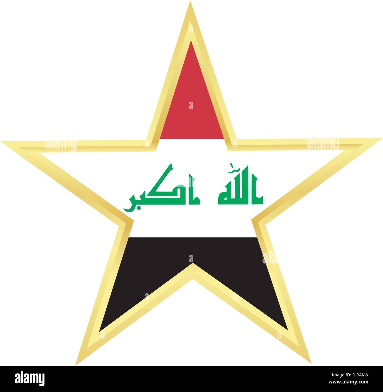 Gold star with a flag of Iraq Stock Vector Image & Art - Alamy