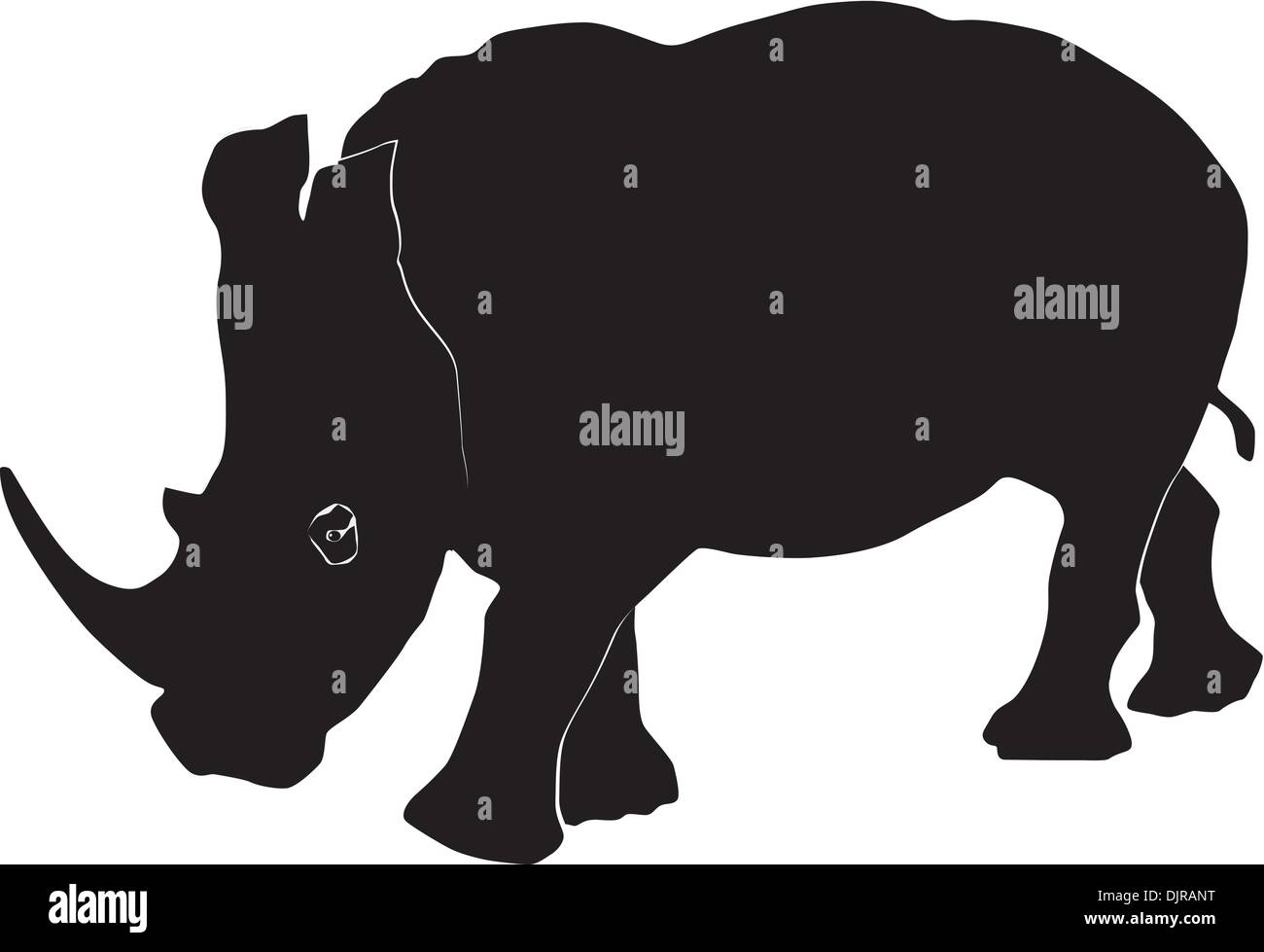 Black rhino fight Stock Vector Images - Alamy