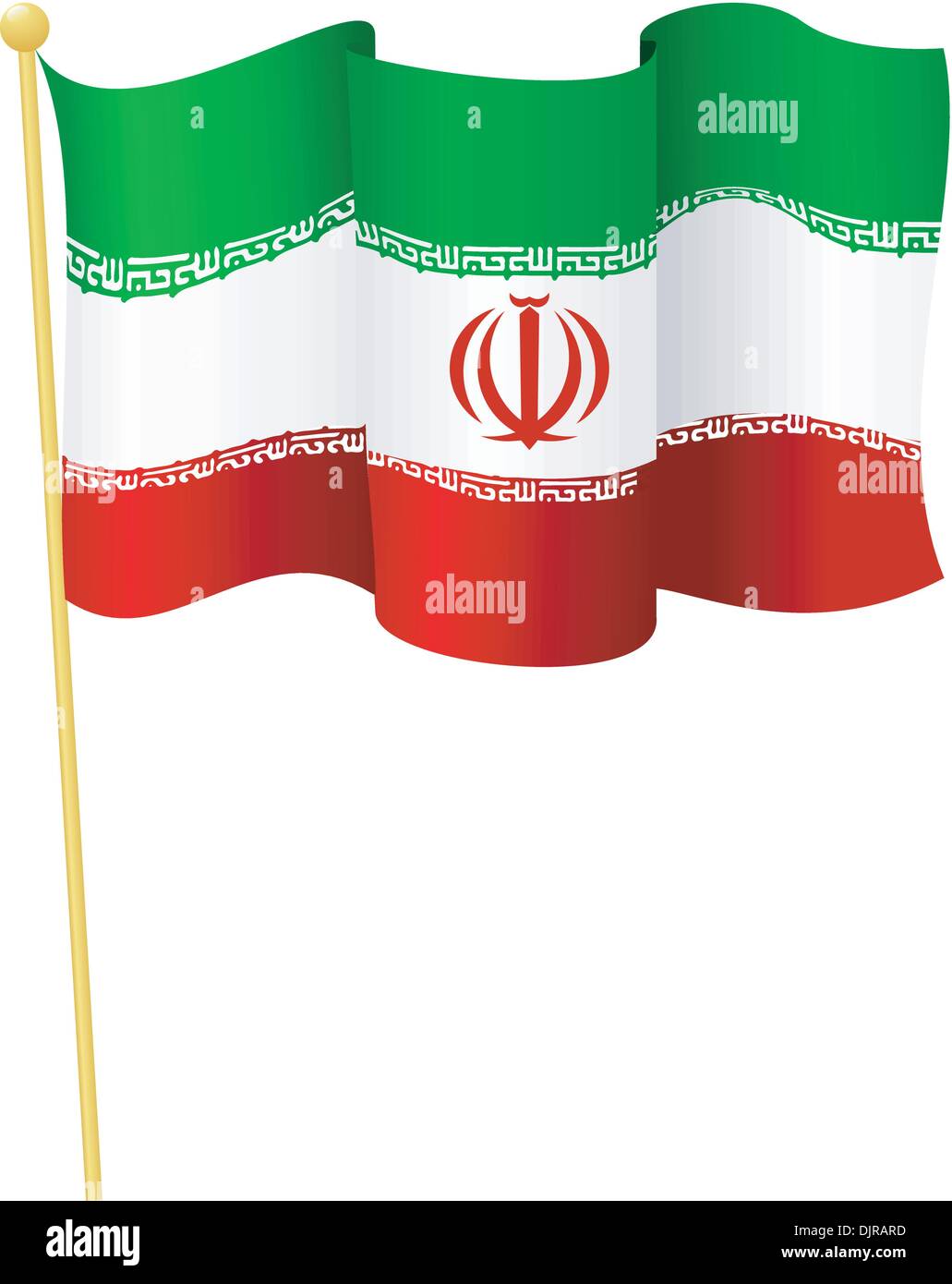 Iran flag flying Stock Vector Images - Alamy