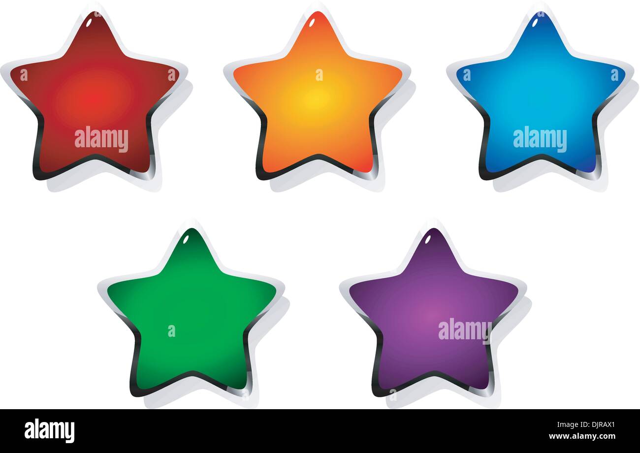 Vector illustration of colored stars Stock Vector Image & Art - Alamy