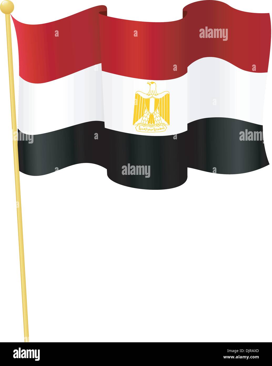 Vector illustration of the national flag of Egypt Stock Vector Image ...