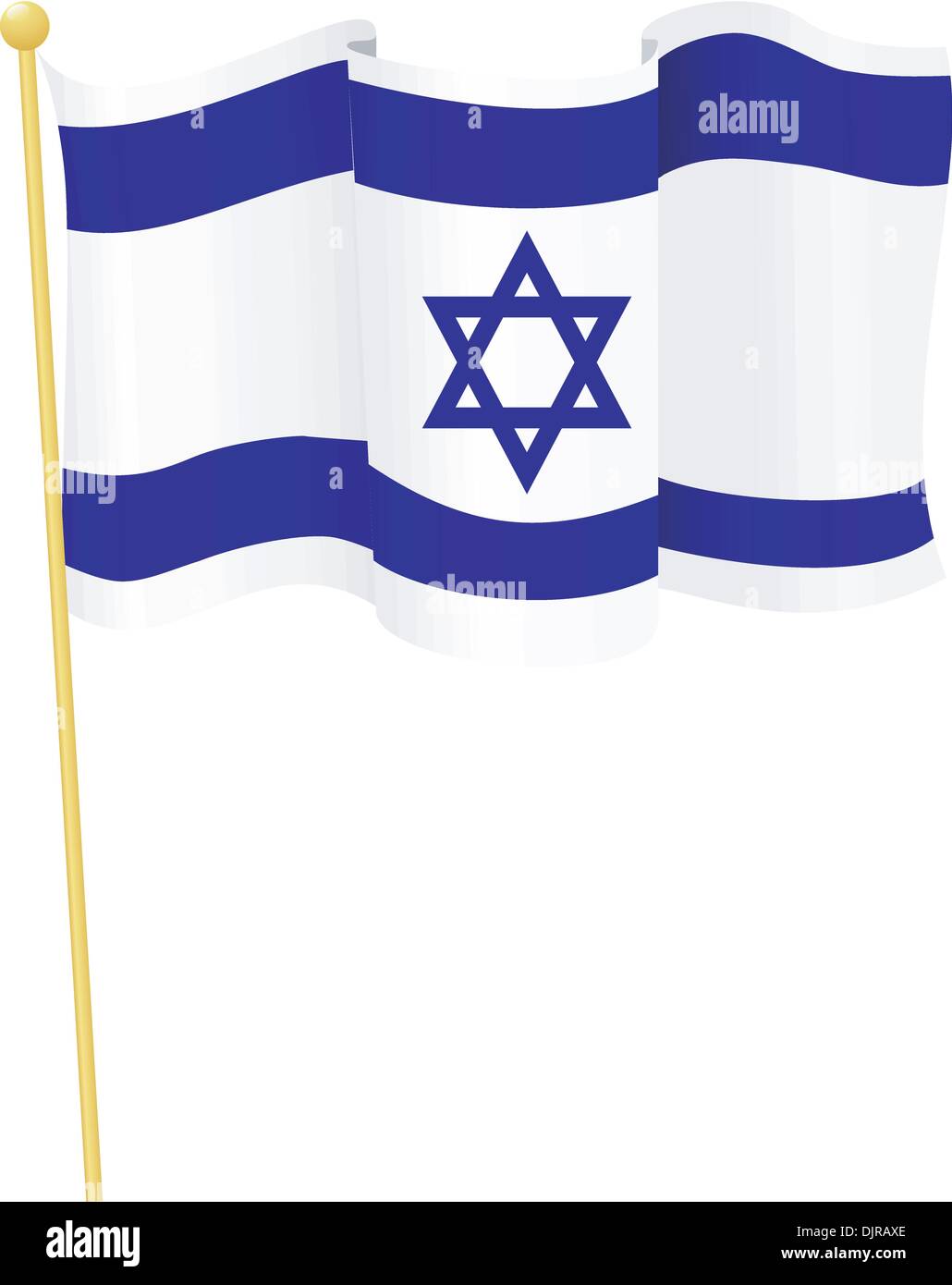 Vector illustration of the national flag of Israel Stock Vector Image ...