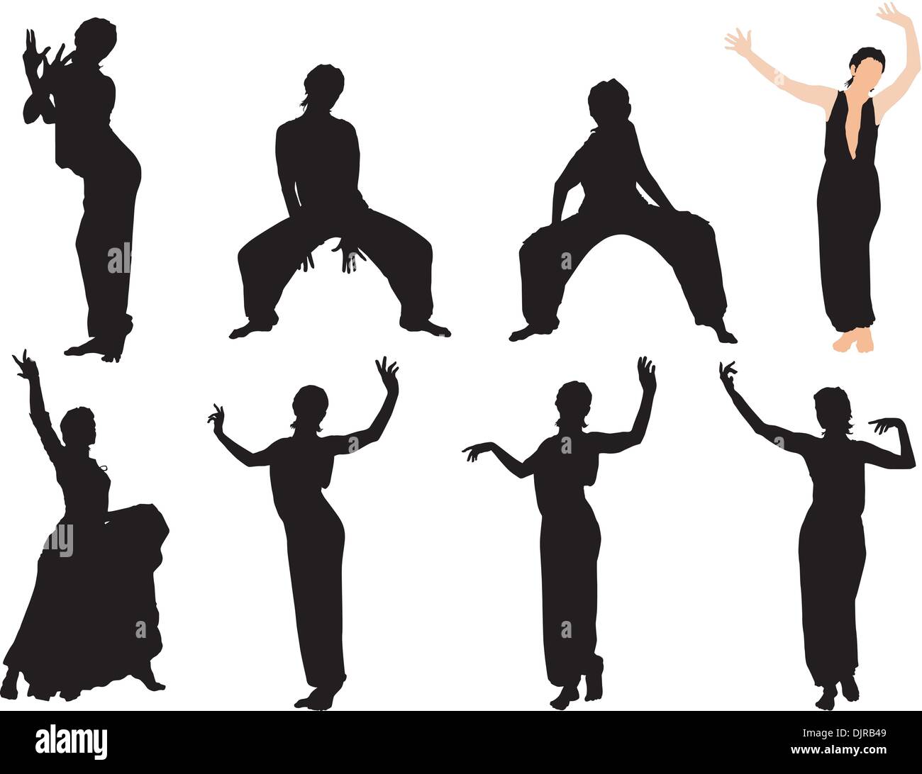 Collection of vector illustrations of dancers Stock Vector Image & Art ...