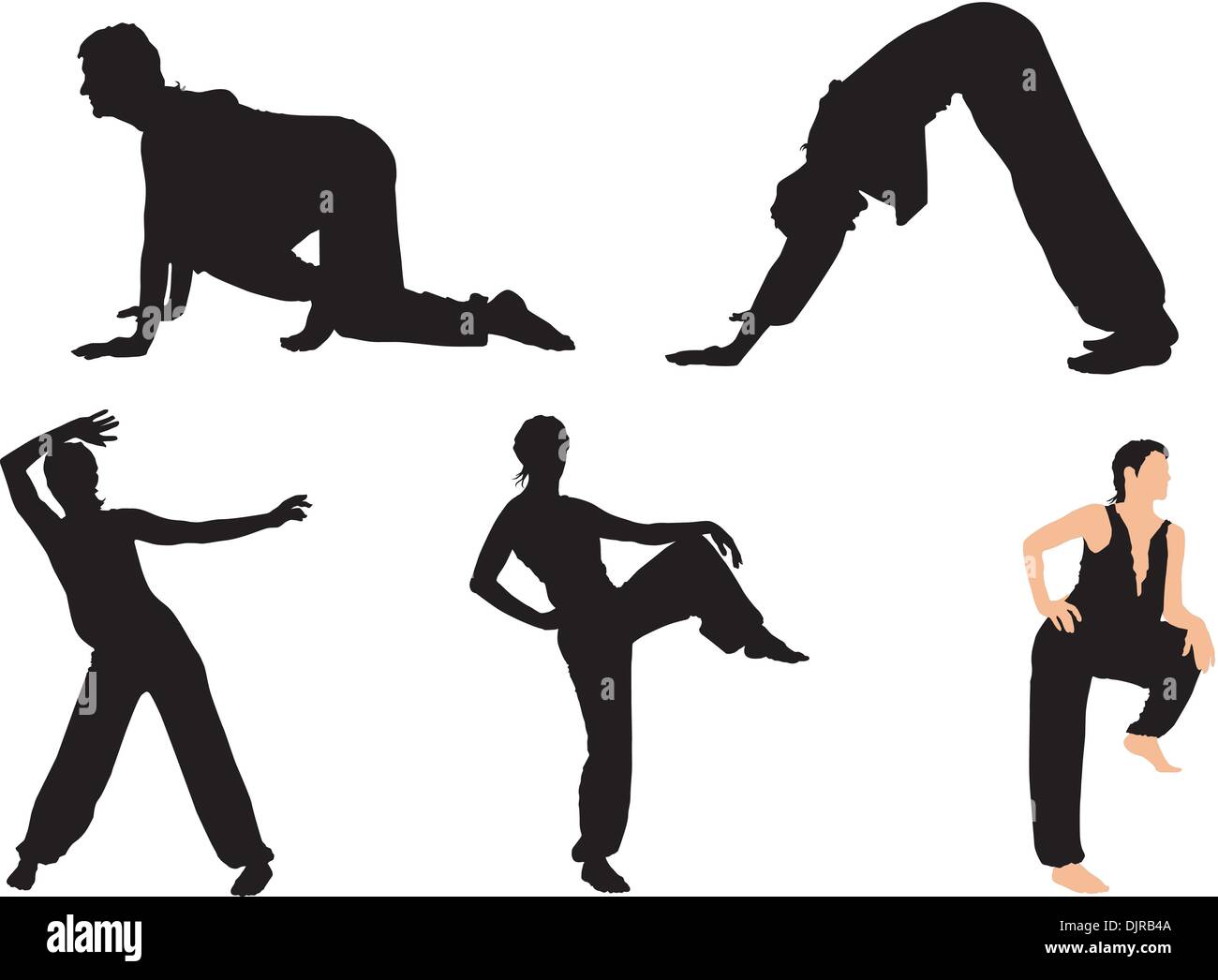 Gym male female run Stock Vector Images - Alamy