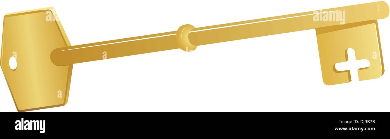 Vintage golden key. vector Stock Vector Image & Art - Alamy