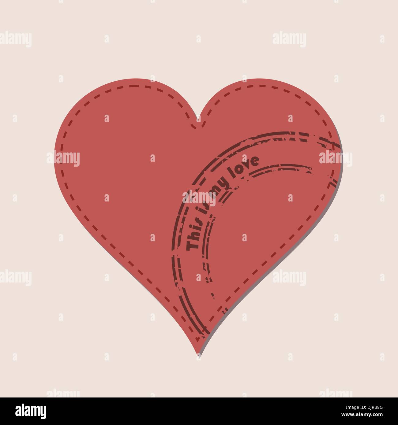 Vector illustration of heart and postmarks Stock Vector Image & Art - Alamy