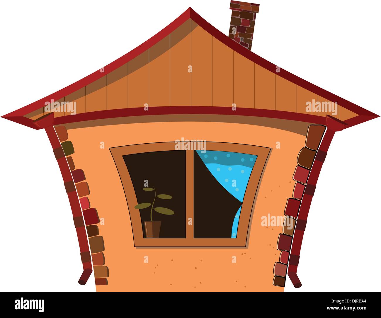 Vector illustration of a small house Stock Vector Image & Art - Alamy