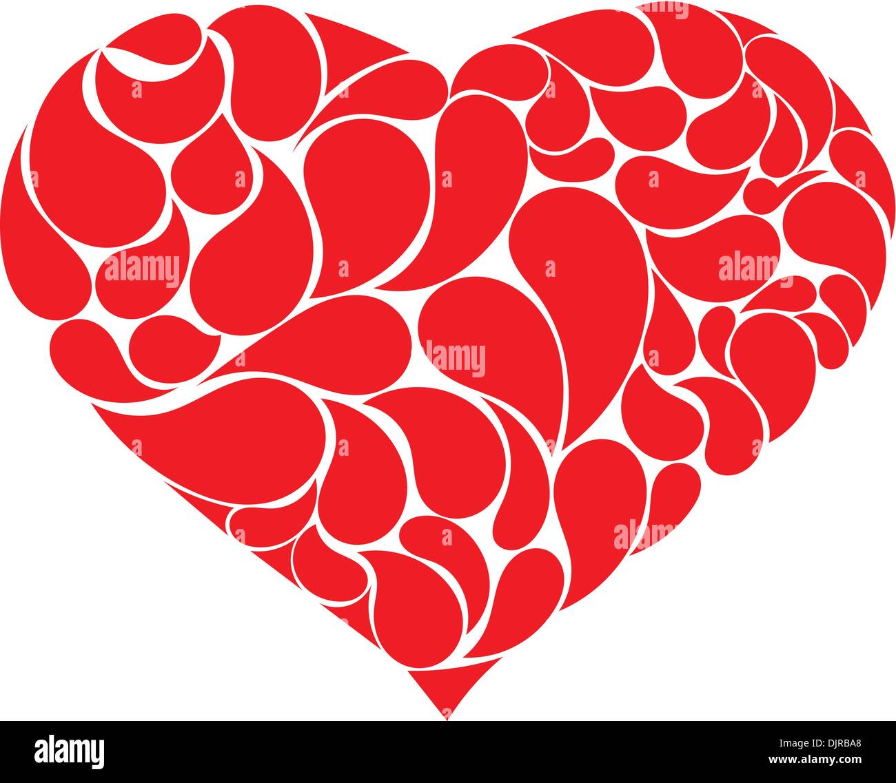 Water and ink heart shape Stock Vector Images - Alamy