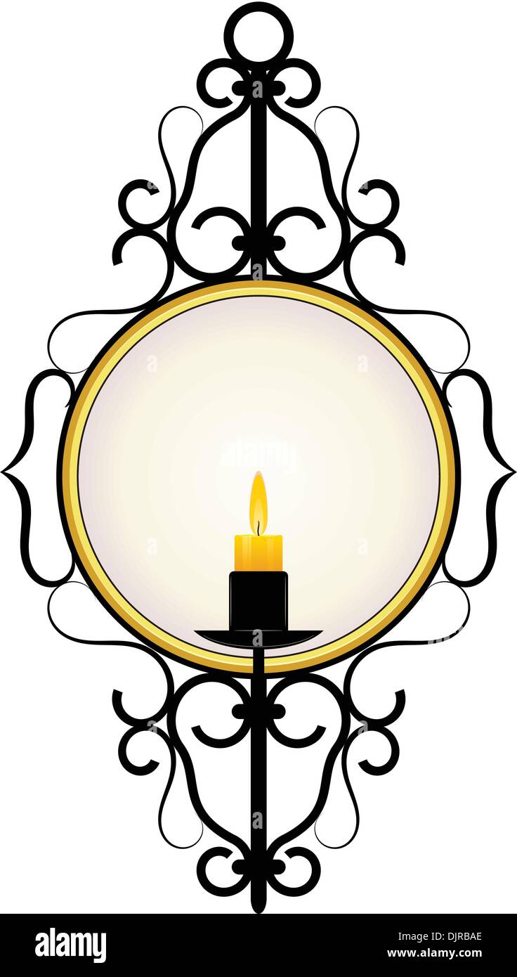 Fire flame traditional candles in Stock Vector Images - Alamy
