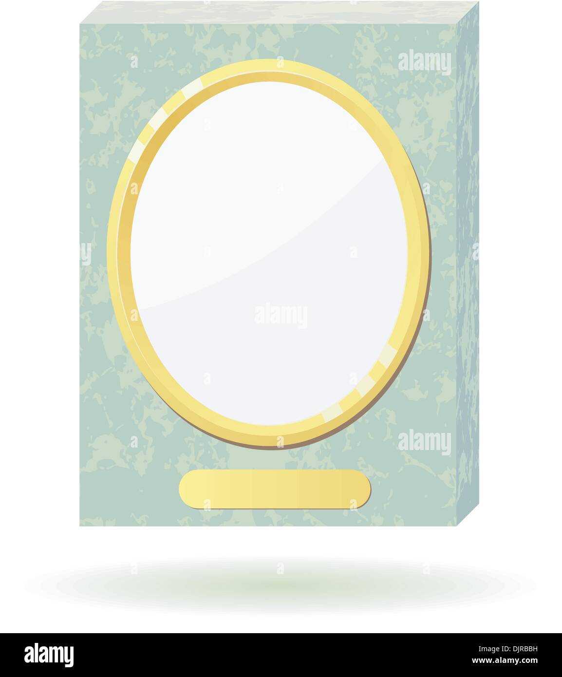 Vector illustration of a marble slab with a frame for photos Stock ...