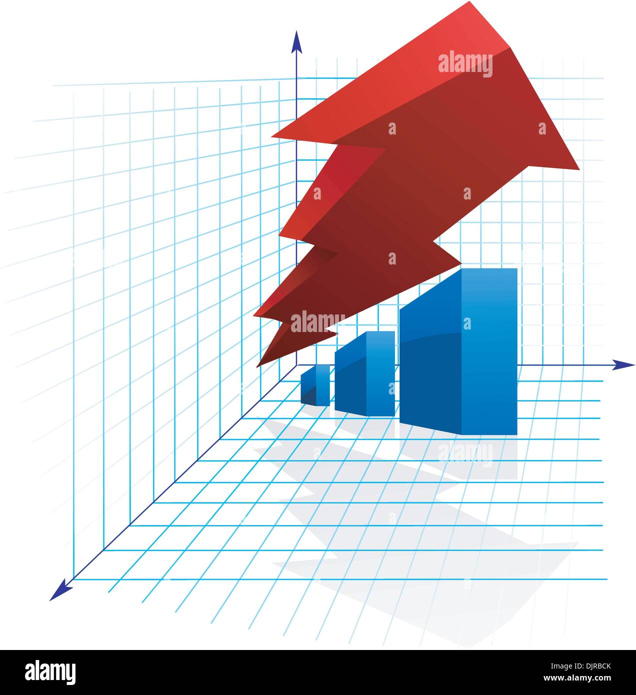 Colorful graph with arrow Stock Vector Image & Art - Alamy
