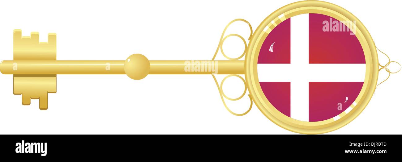 Golden key from Denmark Stock Vector Image & Art - Alamy
