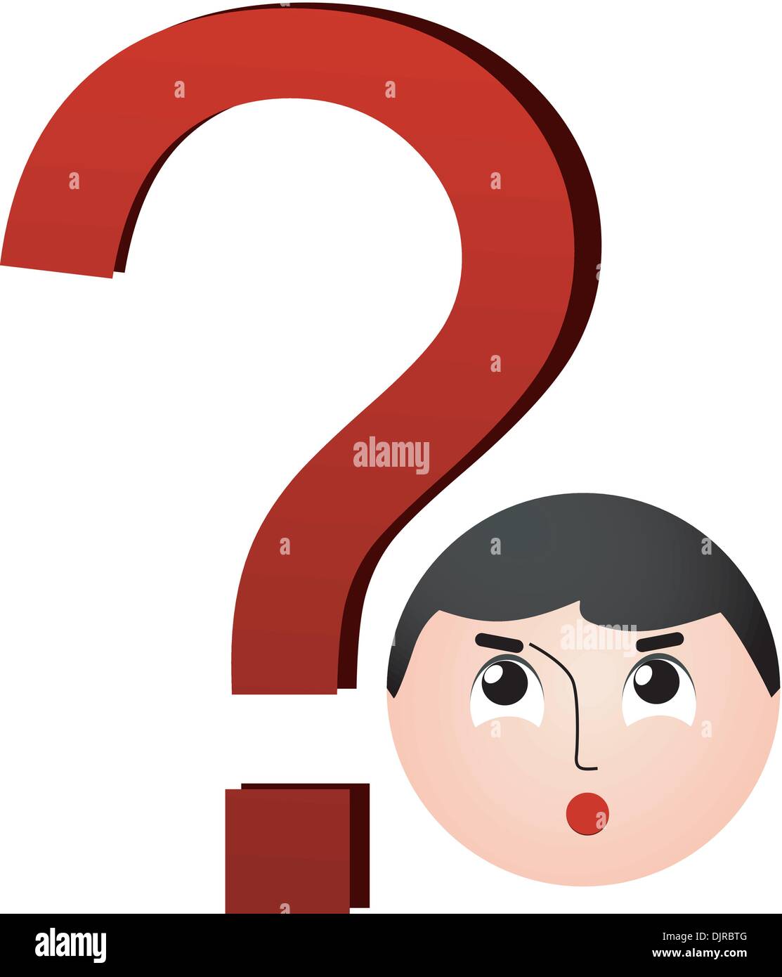 Question mark with the image of the boy's face Stock Vector Image & Art ...