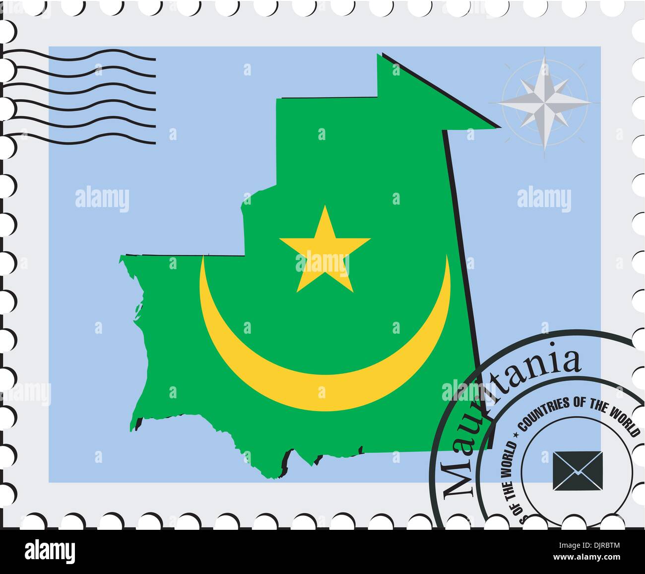 Vector stamp with the image maps of Mauritania Stock Vector Image & Art ...