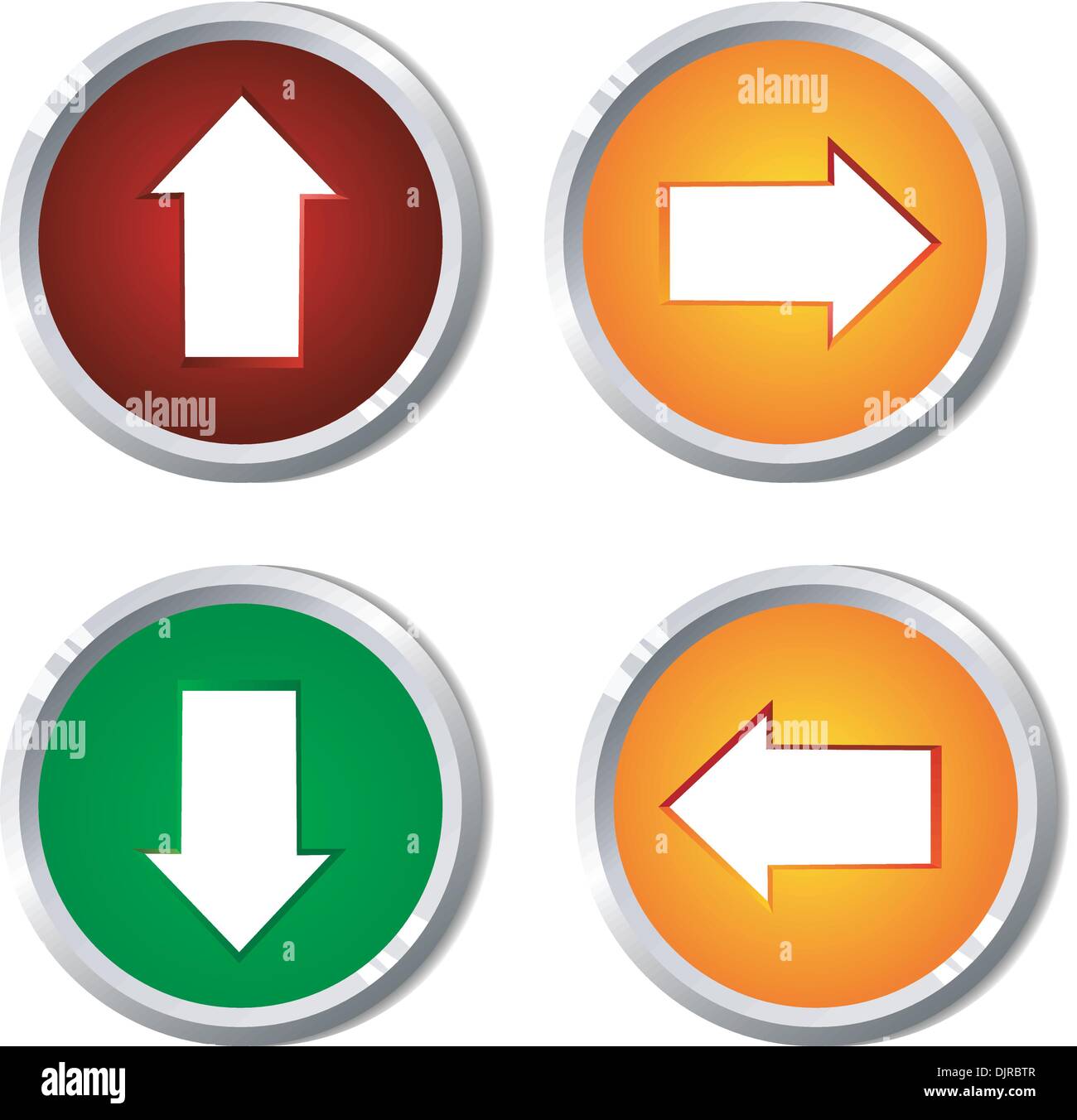 Vector illustration of a button with the pointer Stock Vector Image ...