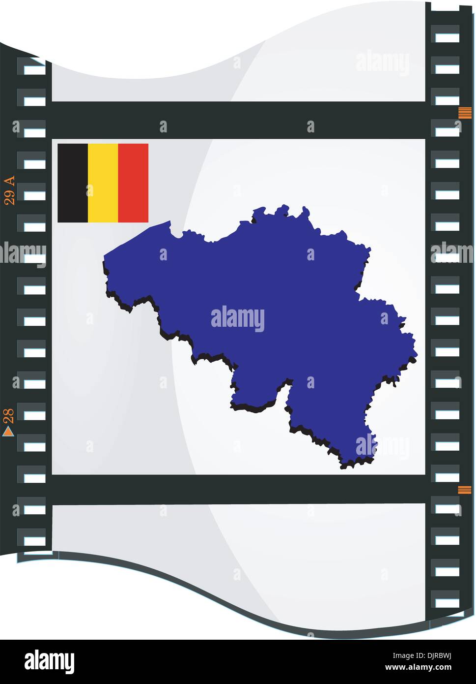 Vector image footage with a map of Belgium Stock Vector Image & Art - Alamy