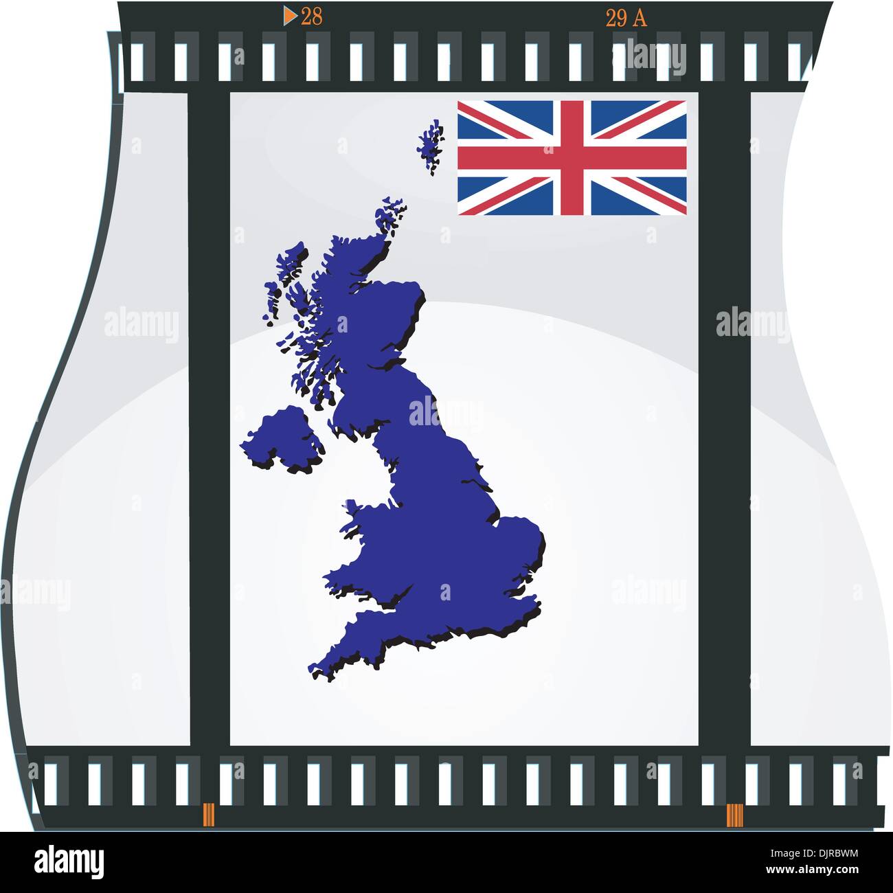 Vintage Britain Map Stock Vector Images - Alamy