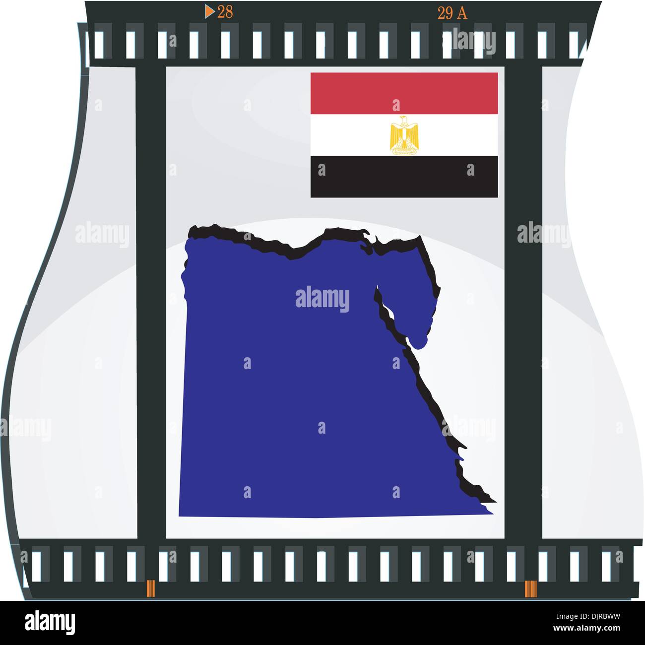 Vector image footage with a map of Egypt Stock Vector Image & Art - Alamy