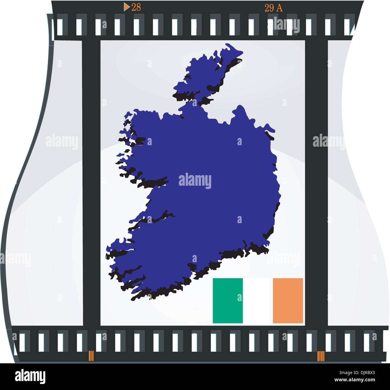 Vector image footage with a map of Ireland Stock Vector Image & Art - Alamy