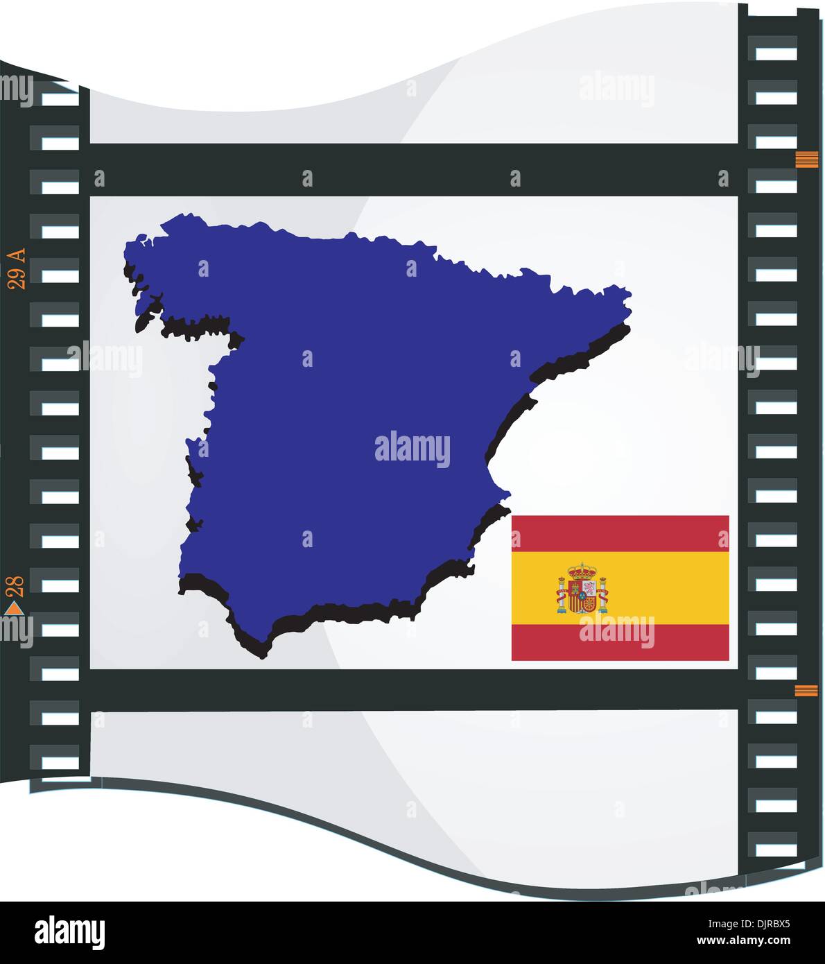 Vintage spain map Stock Vector Images - Alamy