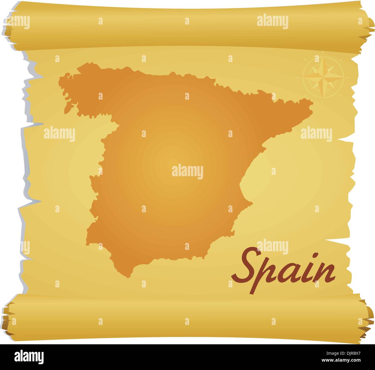 Medieval spain map Stock Vector Images - Alamy