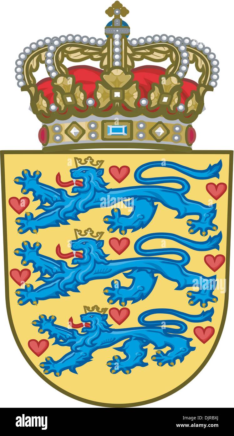 vector image of the national emblem of Denmark Stock Vector Image & Art ...