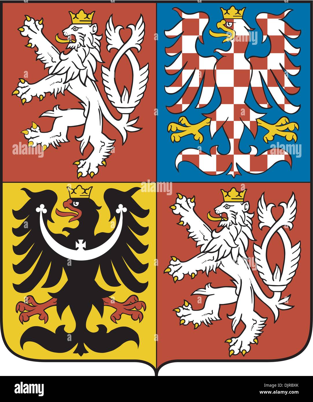 vector image of the national emblem of the Czech Stock Vector Image ...