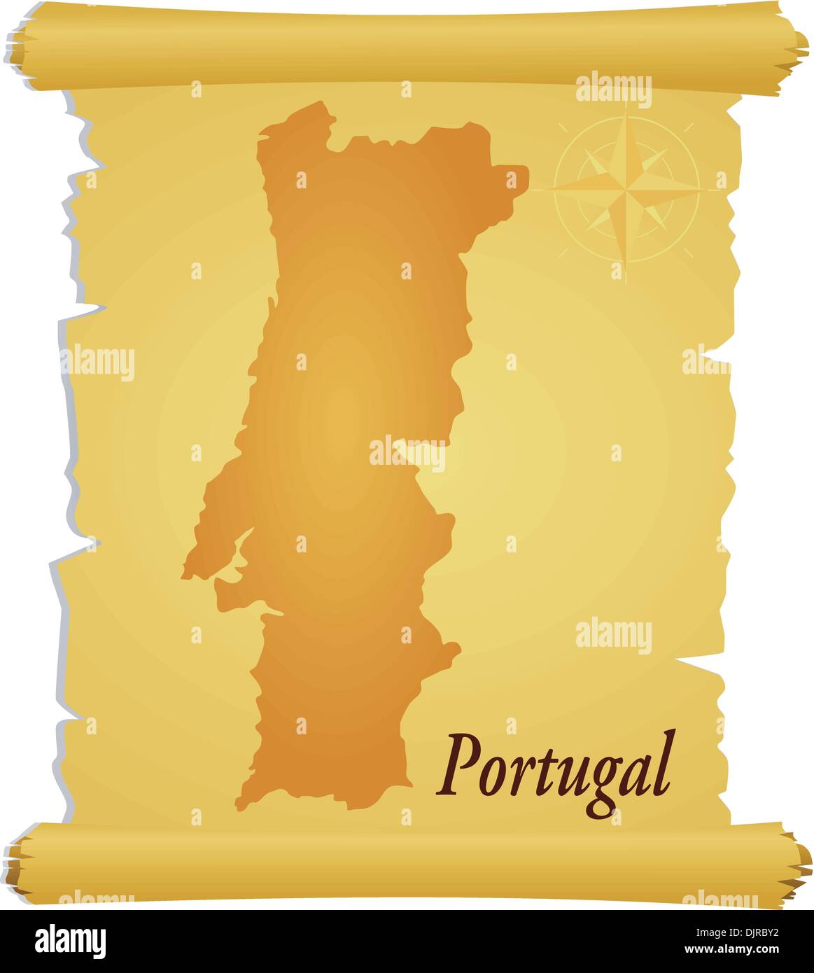 Medieval portugal map Stock Vector Images - Alamy