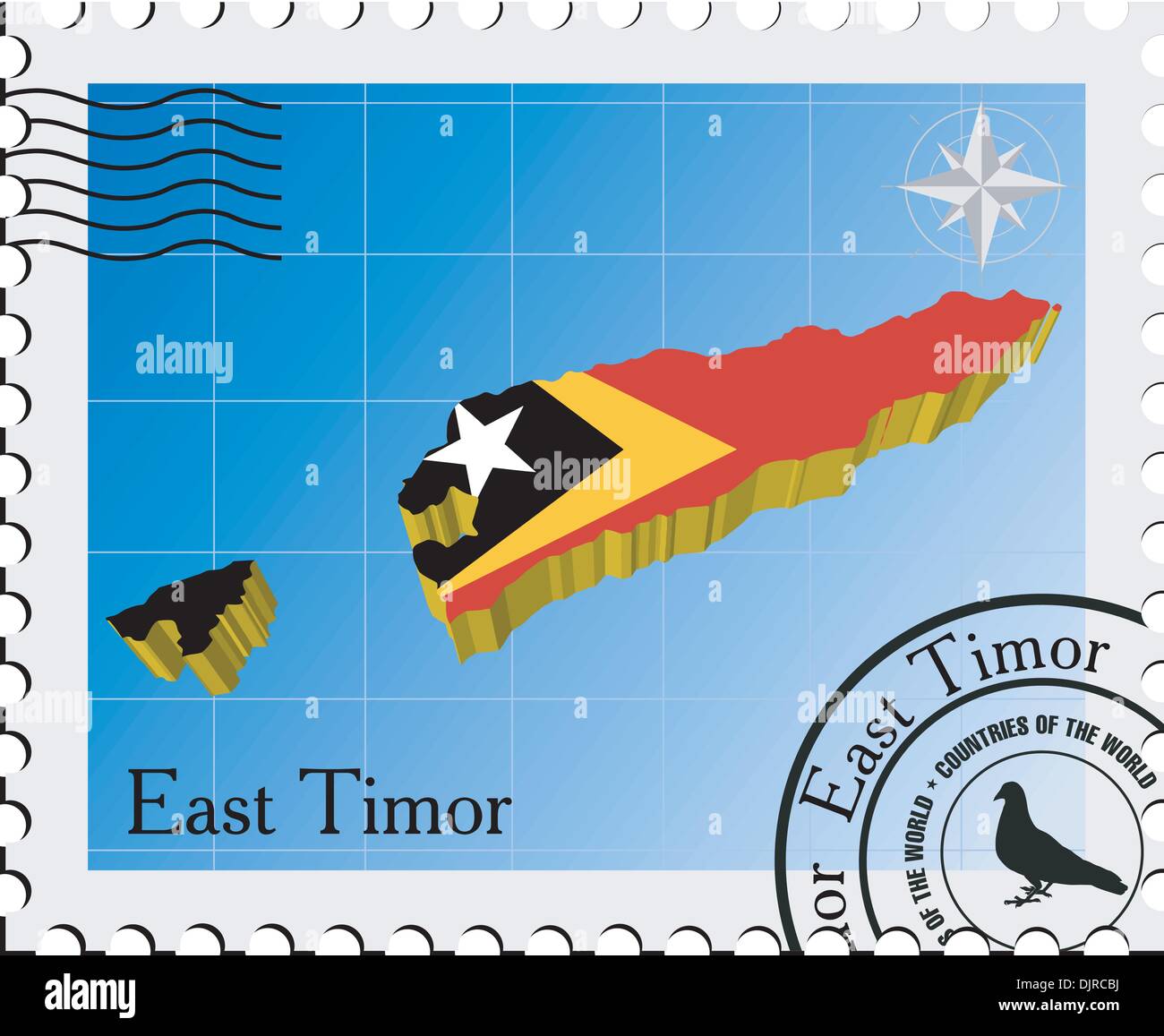 Vector stamp with the image maps of East Timor Stock Vector Image & Art ...