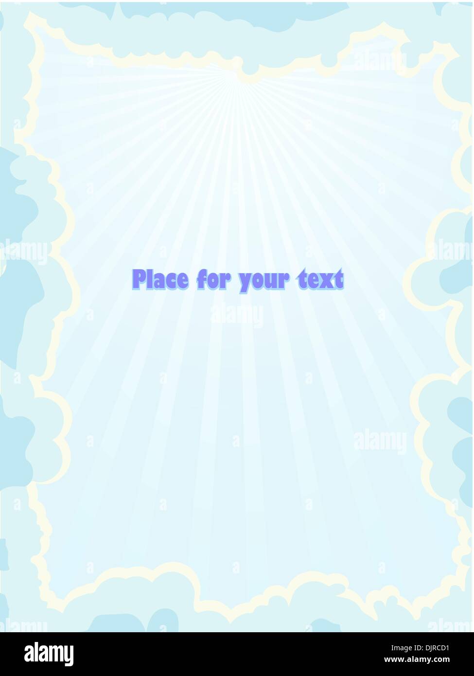 Clouds view sun rays Stock Vector Images - Alamy