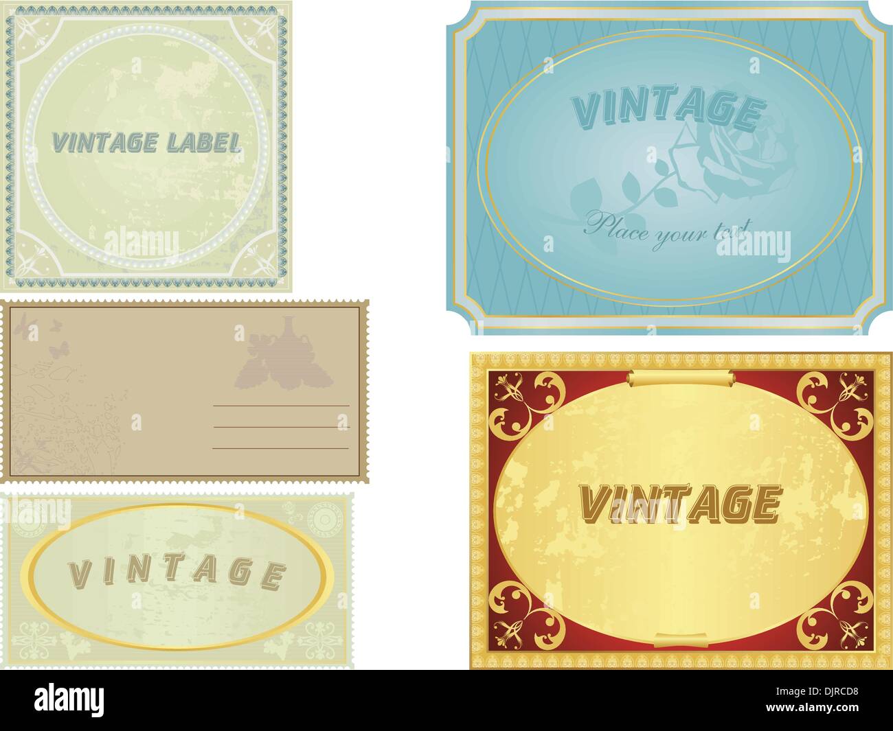 collection of vintage labels. vector Stock Vector Image & Art - Alamy