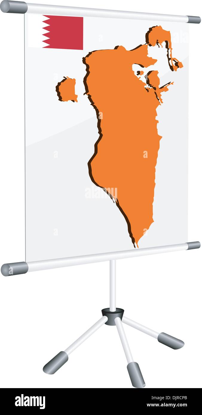 Bahrain silhouette map Stock Vector Images - Alamy