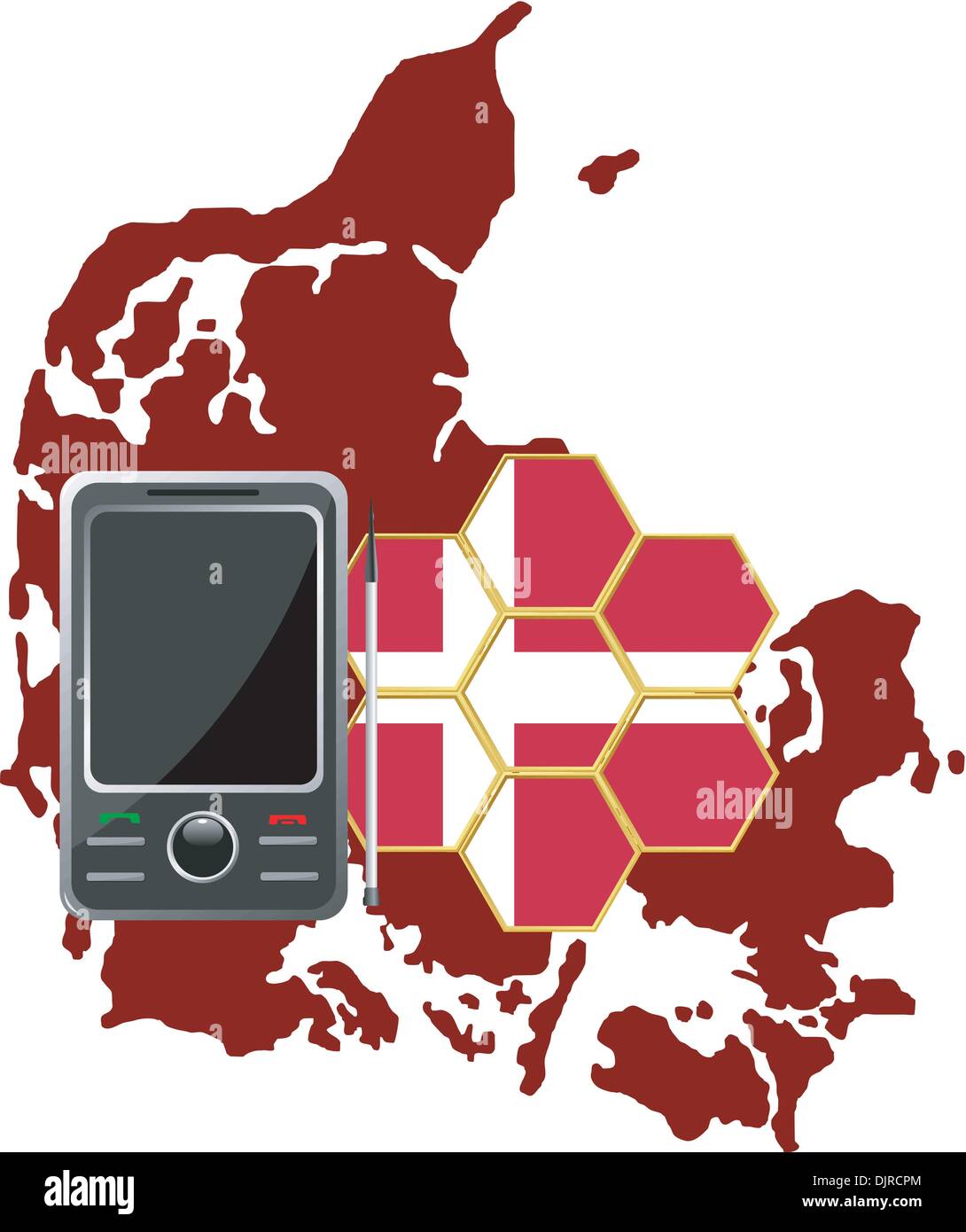 Mobile Communications Denmark Stock Vector Image & Art - Alamy