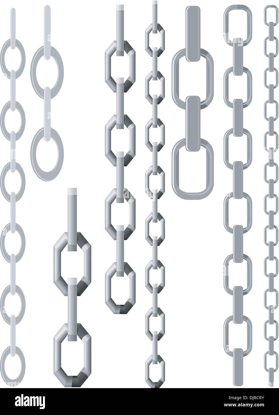 Vector illustration set of chains Stock Vector Image & Art - Alamy