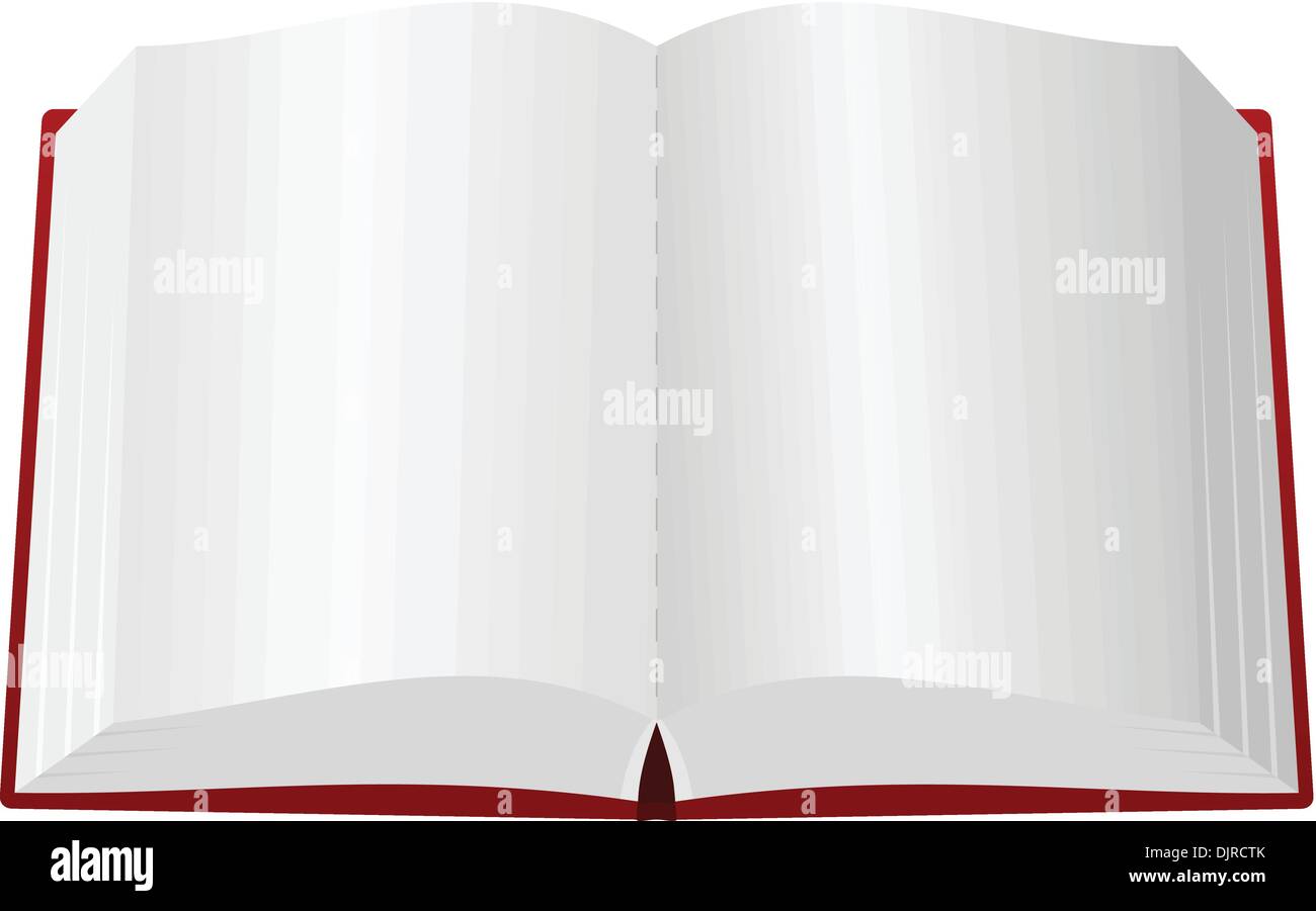 An open book in the red cover Stock Vector Image & Art - Alamy