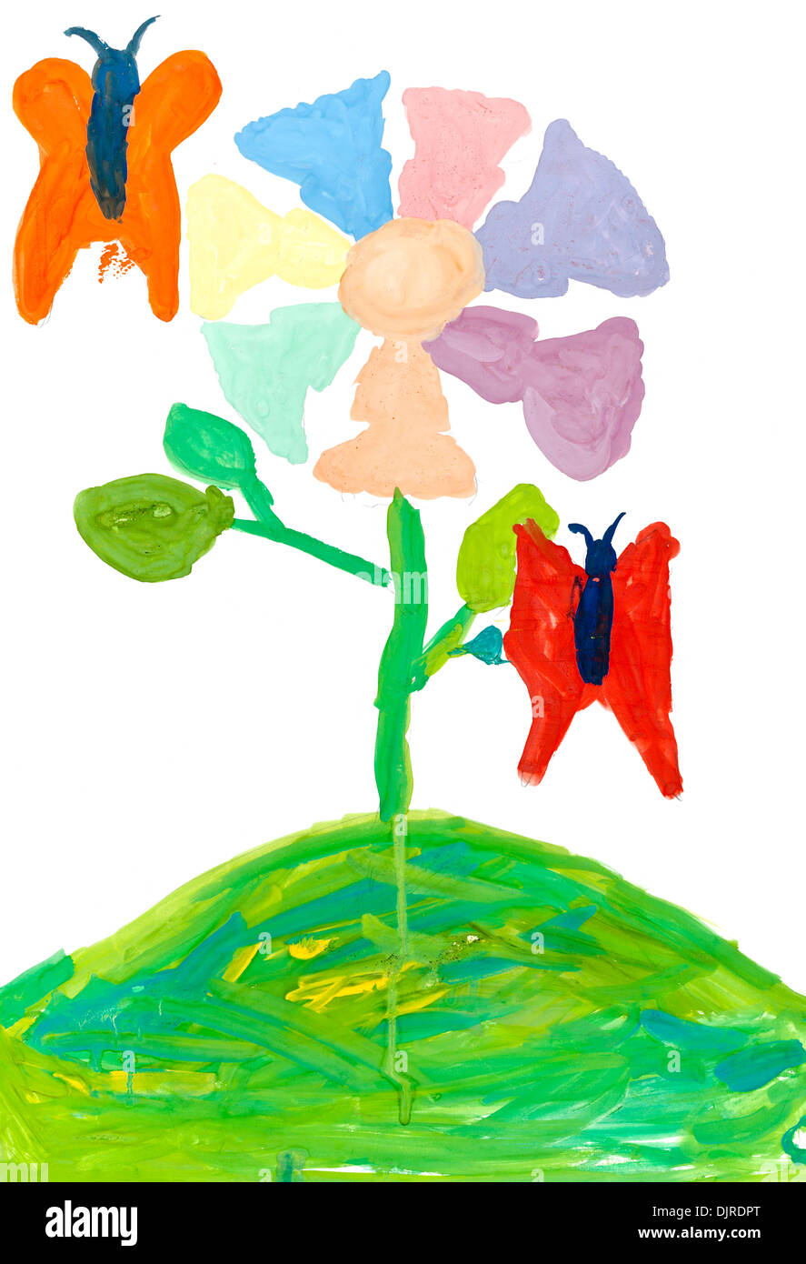 Butterfly painting kids hi-res stock photography and images - Alamy