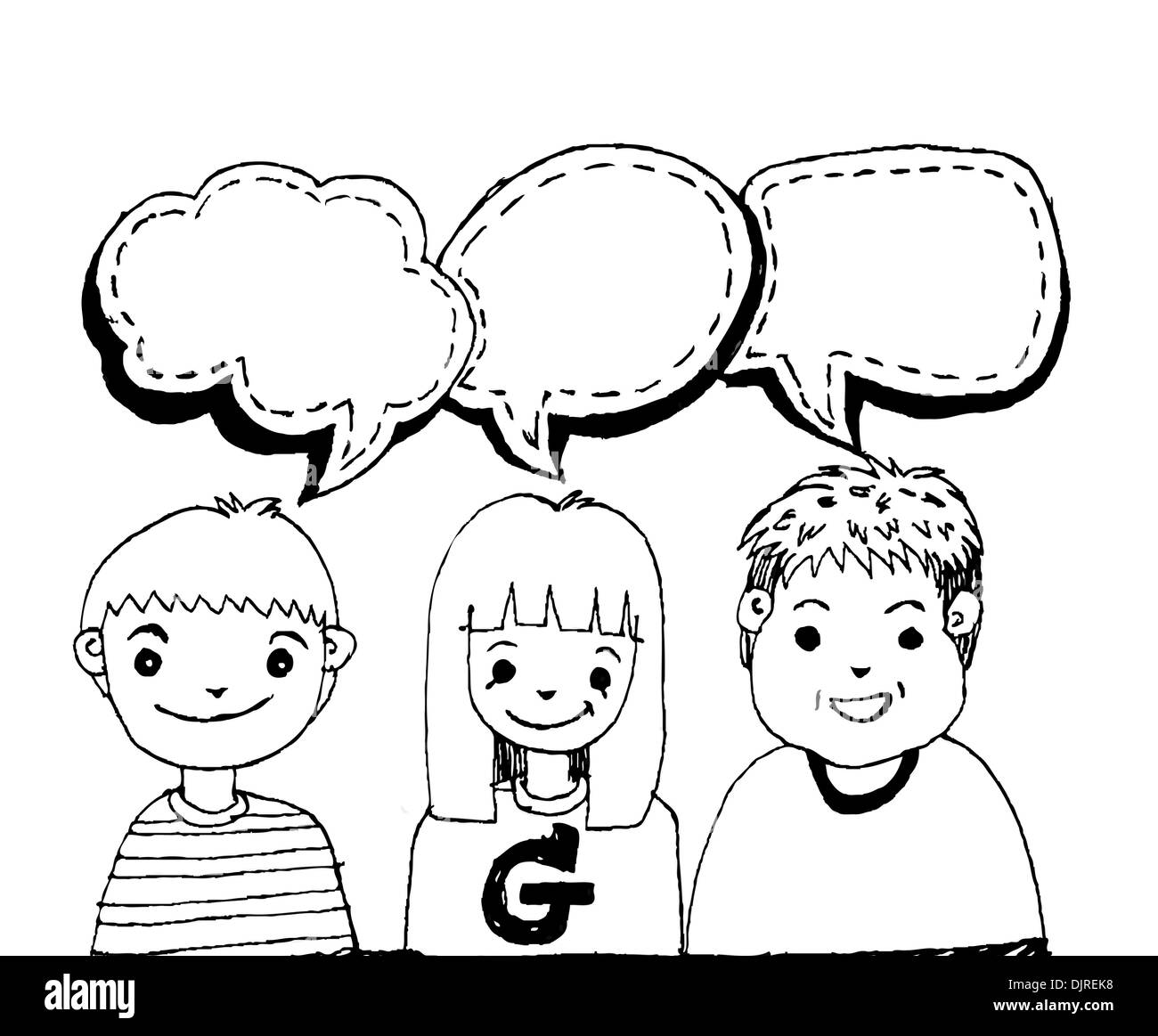 people idea thinking , dialog speech bubbles Stock Photo - Alamy