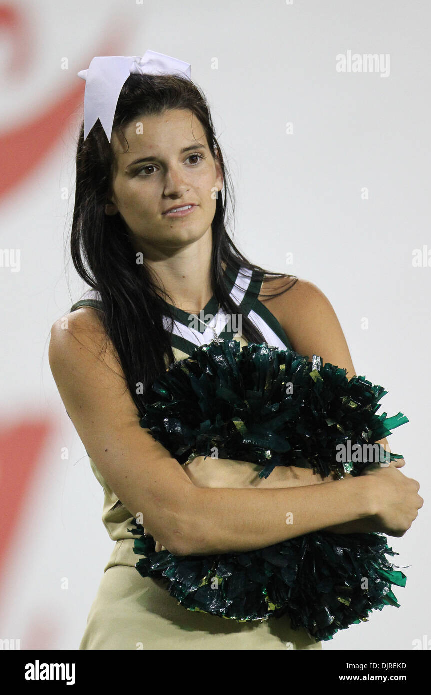 Apr 17 2010 Tampa Florida Us 17 April 2010 A Usf Cheerleader Enjoys The Game Team